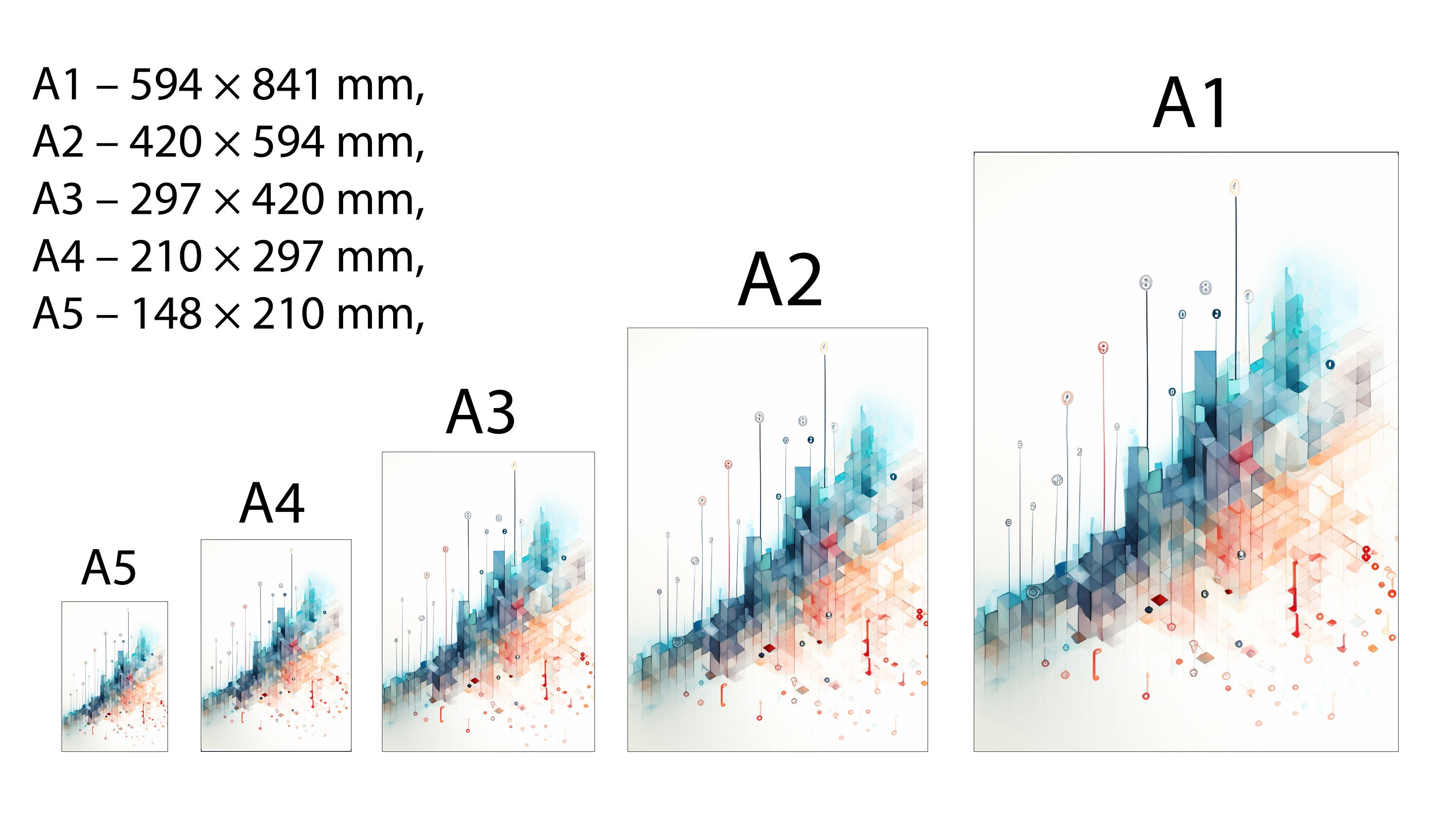 Chic Data Charts, Trendy Minimalist Charts, Stylish Wall Art, Data ...