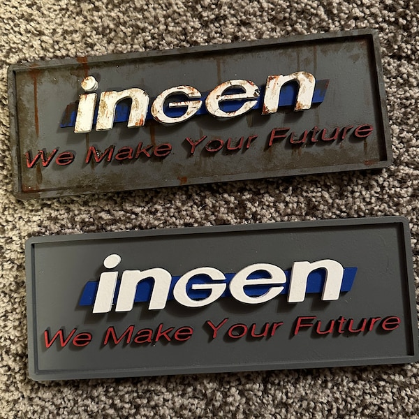 Jurassic Park Ingen Sign - Etsy