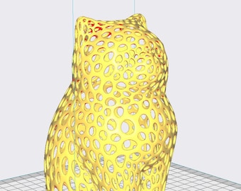 Cat in Voronoi Style STL Digital File for 3D Printing - Etsy