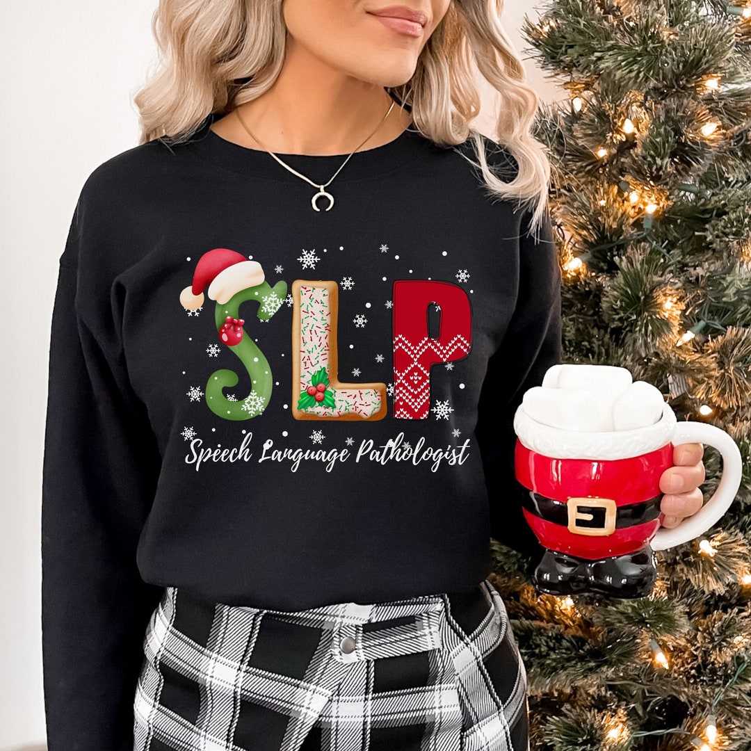 Speech Therapist Shirt, Christmas Shirt, Christmas Speech Language ...