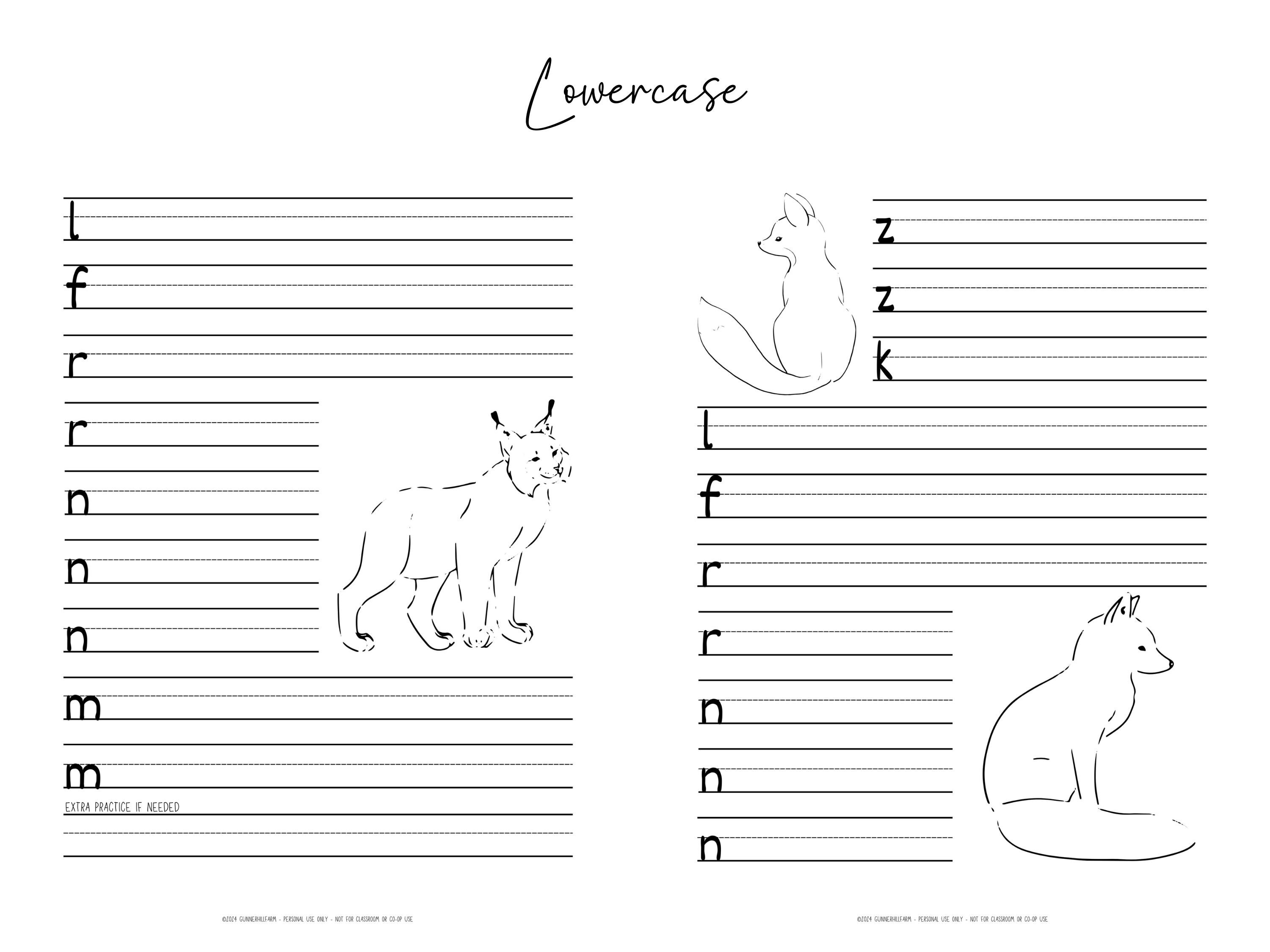 Handwriting Bundle for Kids Charlotte Mason Method Uppercase Lowercase ...