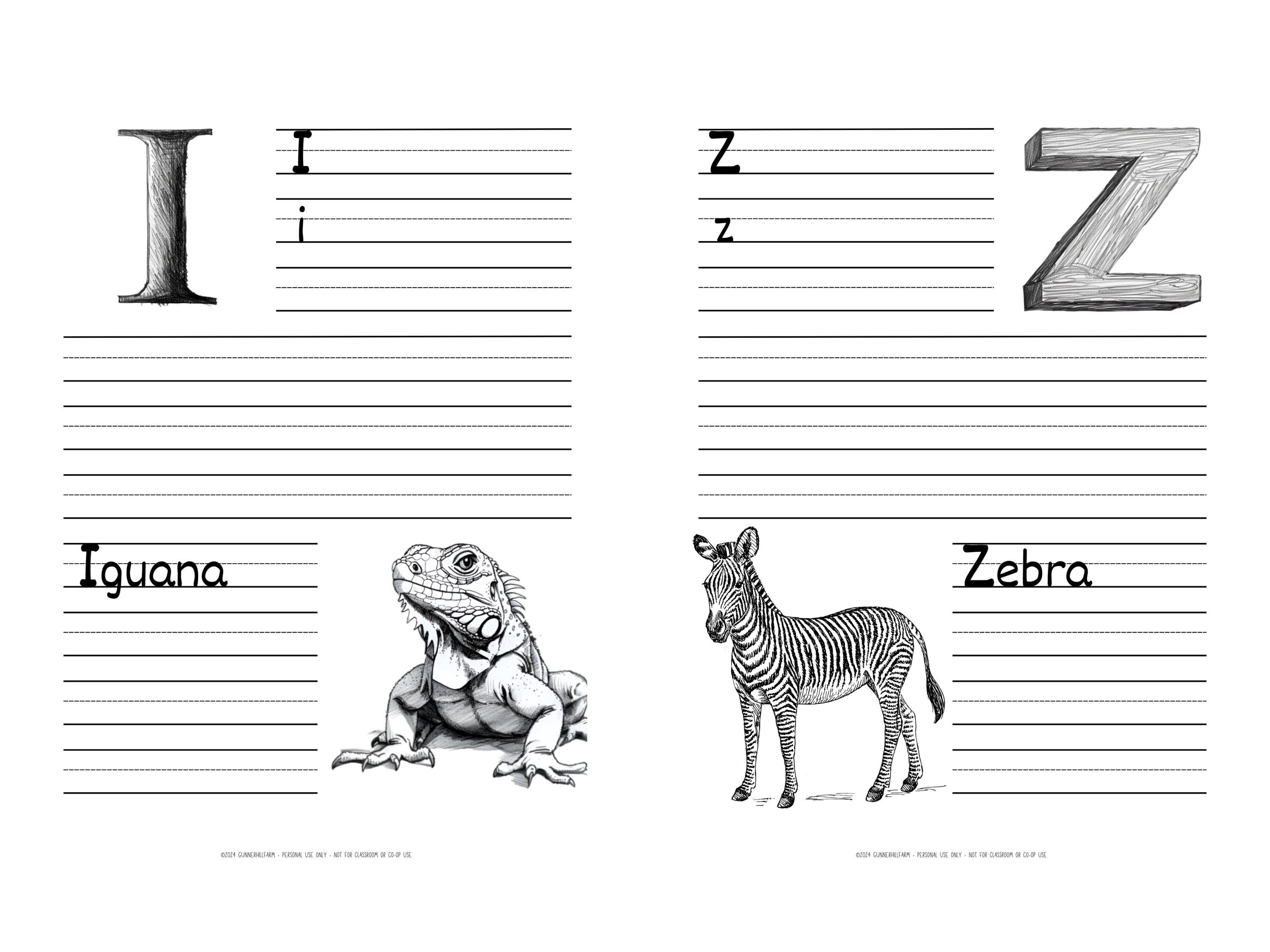 Handwriting Practice Sheet for Kids Charlotte Mason Uppercase Lowercase ...