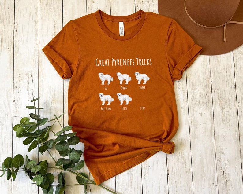 Great Pyrenees Tricks T-shirt | Livestock Guardian Dog Owner Gift ...