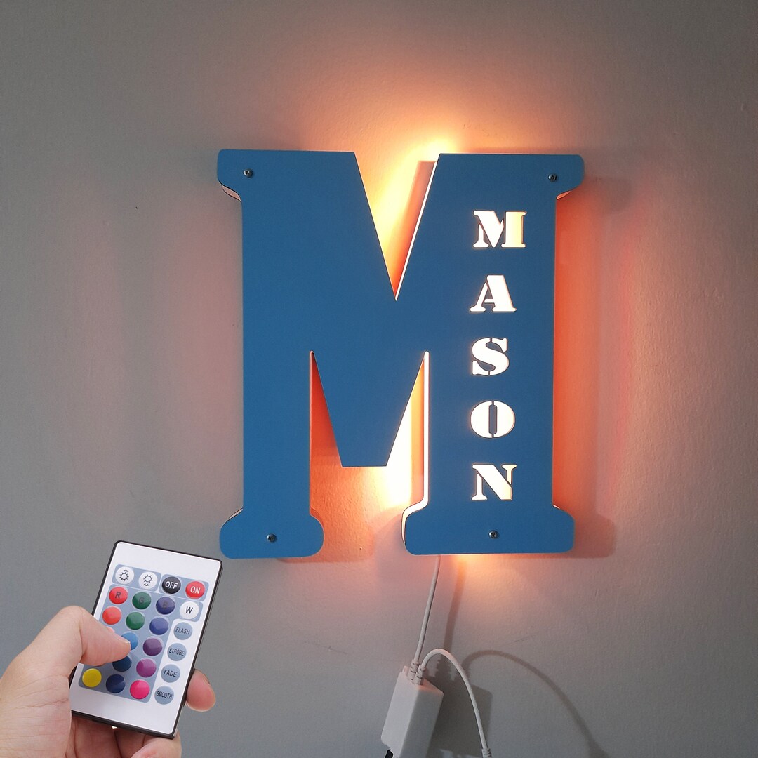 Personalized Letter Lampcustom Night Light With - Etsy