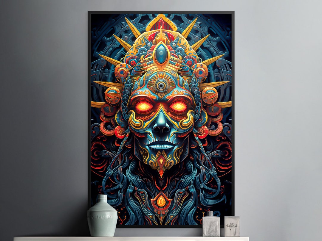 Surreal Psychedelic Entity Art Print, Digital Download, Abstract Trippy ...