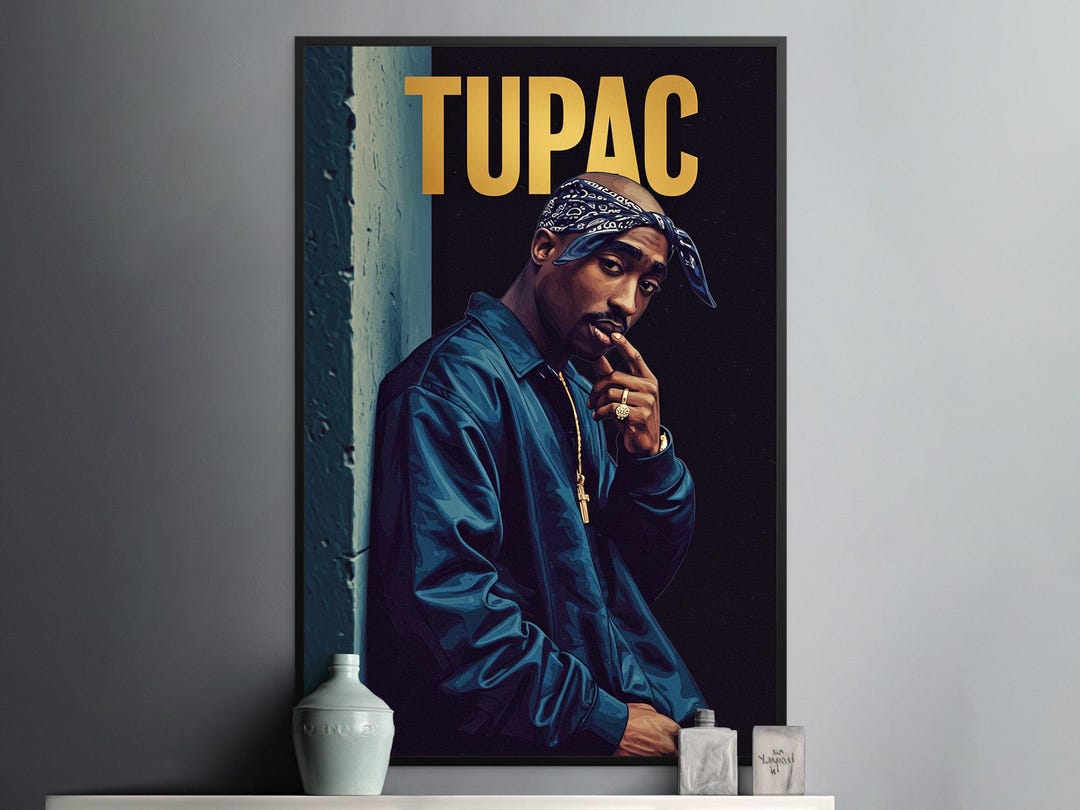 Tupac Poster, Tupac Shakur Digital Print Download, Original Design, for ...