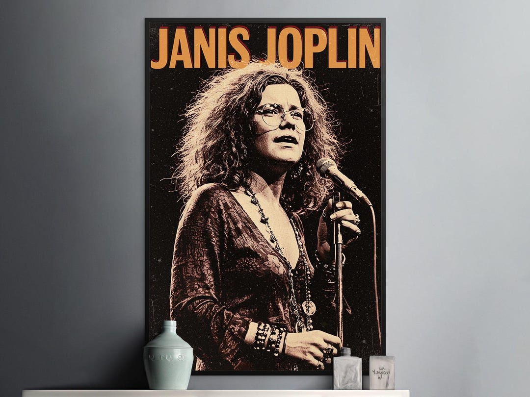 Janis Joplin Poster, Digital Print Download, Original Design, for Music ...