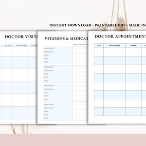 Medical Planner Pintables Printable Planner Medical Binder Sheets ...