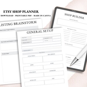 Etsy Planner, Printable Small Business Planner BUNDLE, Business Planner ...