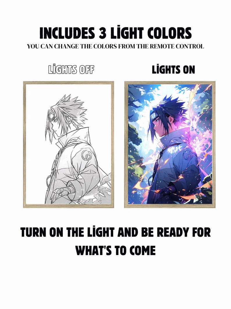 Anime Light Frame Anime Lighting Painting Box Painting Decor Night ...