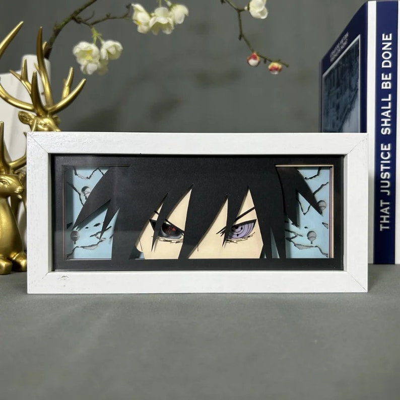 Anime Light Box Eye Face Lamp for Room Decor Lightbox Manga 3d Papercut ...