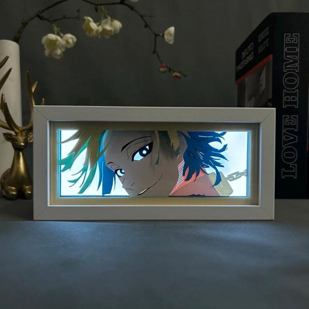 Anime Light Box Eye Face Lamp for Room Decor Lightbox Manga 3d Papercut ...