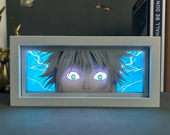 Anime Light Box Eye Face Lamp for Room Decor Lightbox Manga 3d Papercut ...