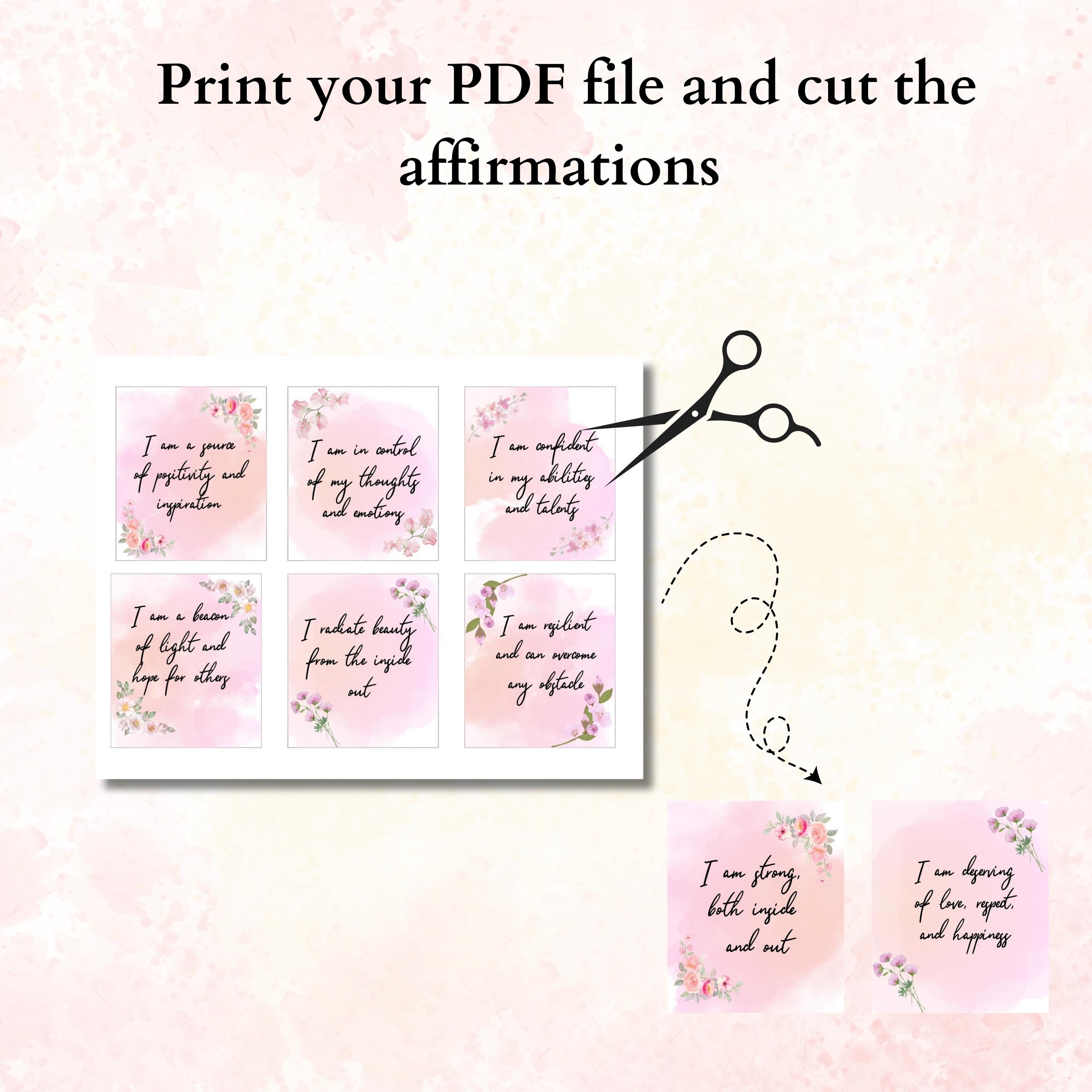 Empowering Women Affirmation Cards Positive Self-love Quotes ...