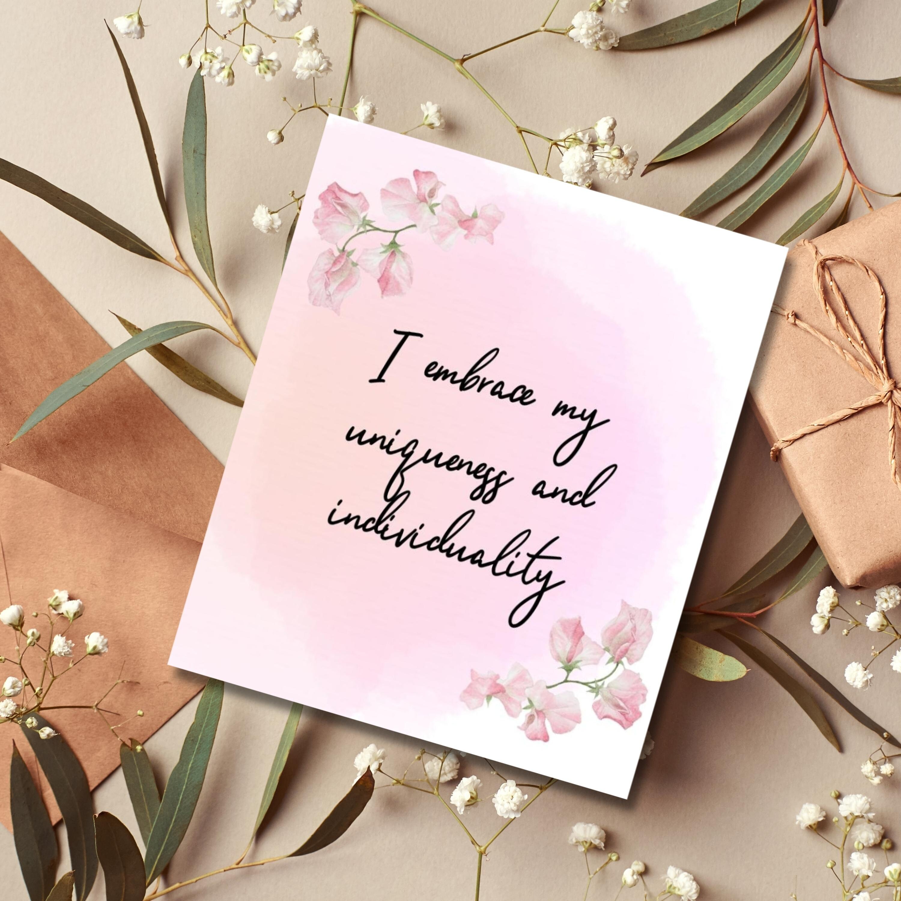 Empowering Women Affirmation Cards Positive Self-love Quotes ...