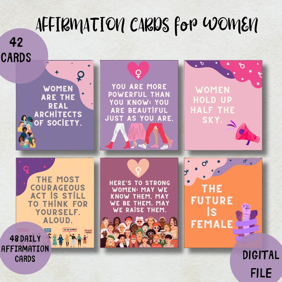 8 March Women’s Day Affirmation Cards - Empowering Quotes for Women ...