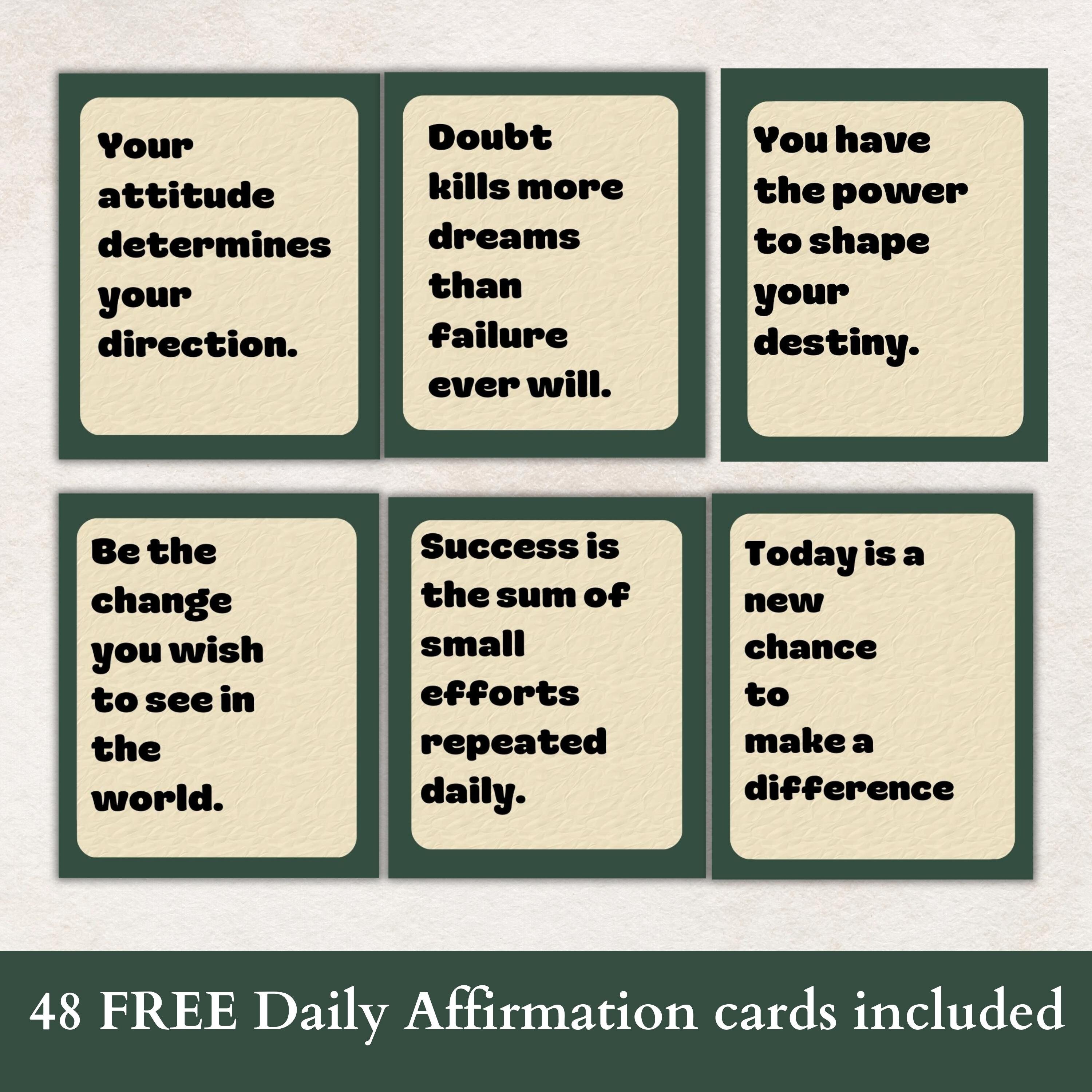Self-love Affirmation Cards Empowering Positive Self-esteem Quotes ...
