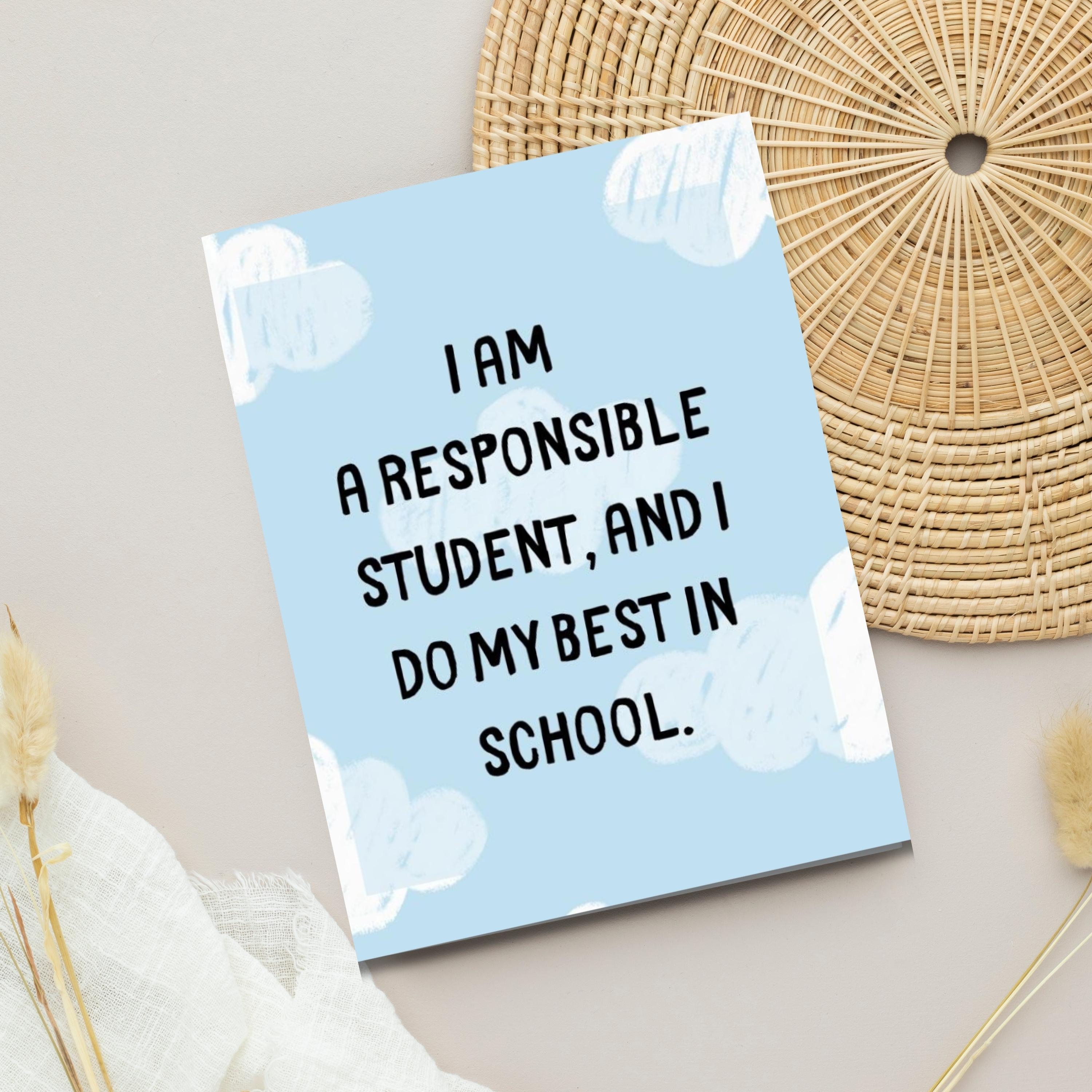 Colorful Kids Daily Affirmation Cards Positive Quotes for - Etsy