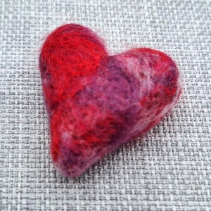 Needle Felted Heart - Etsy