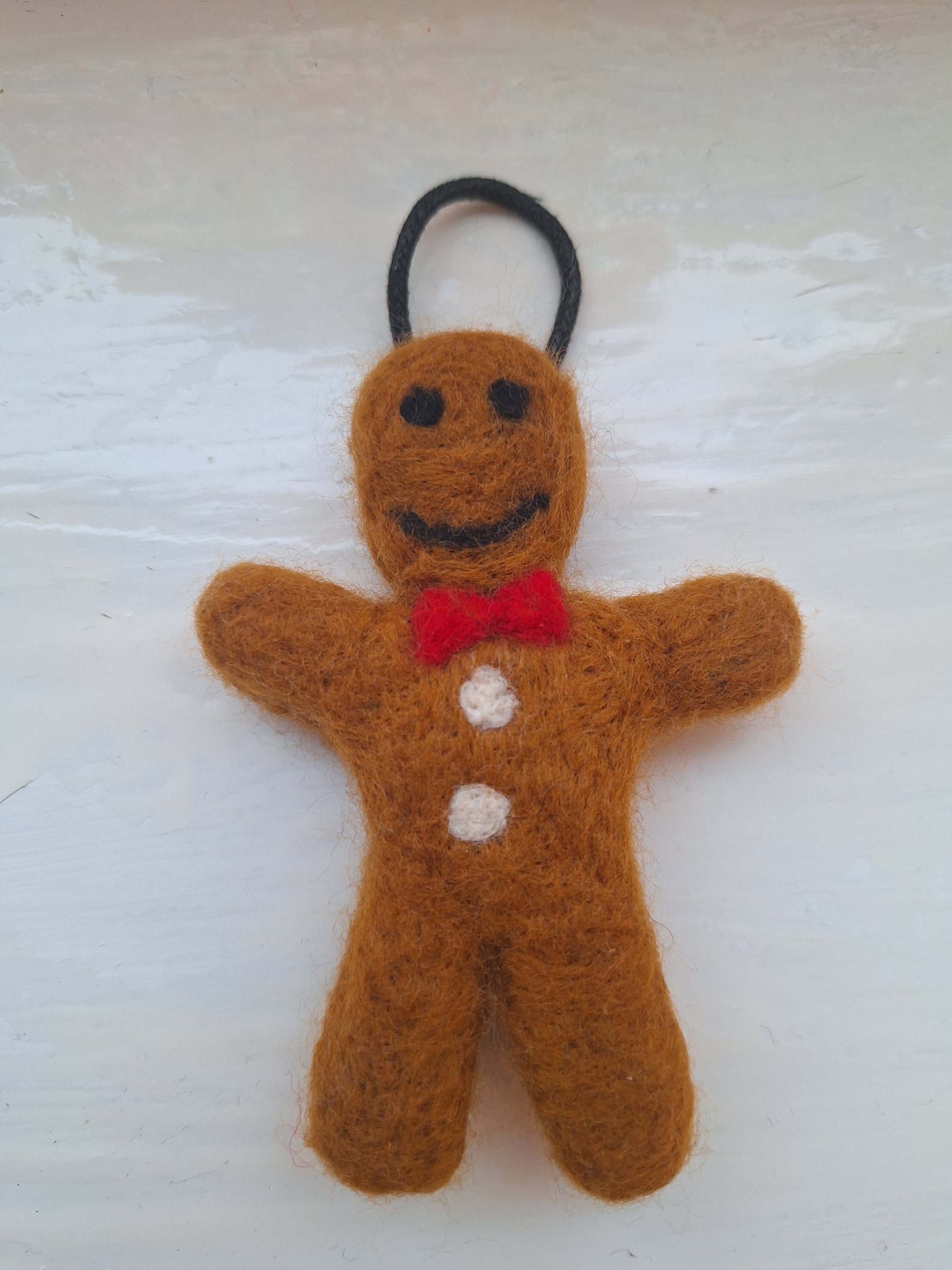 Needle Felted Gingerbread Man Tree Decoration - Etsy