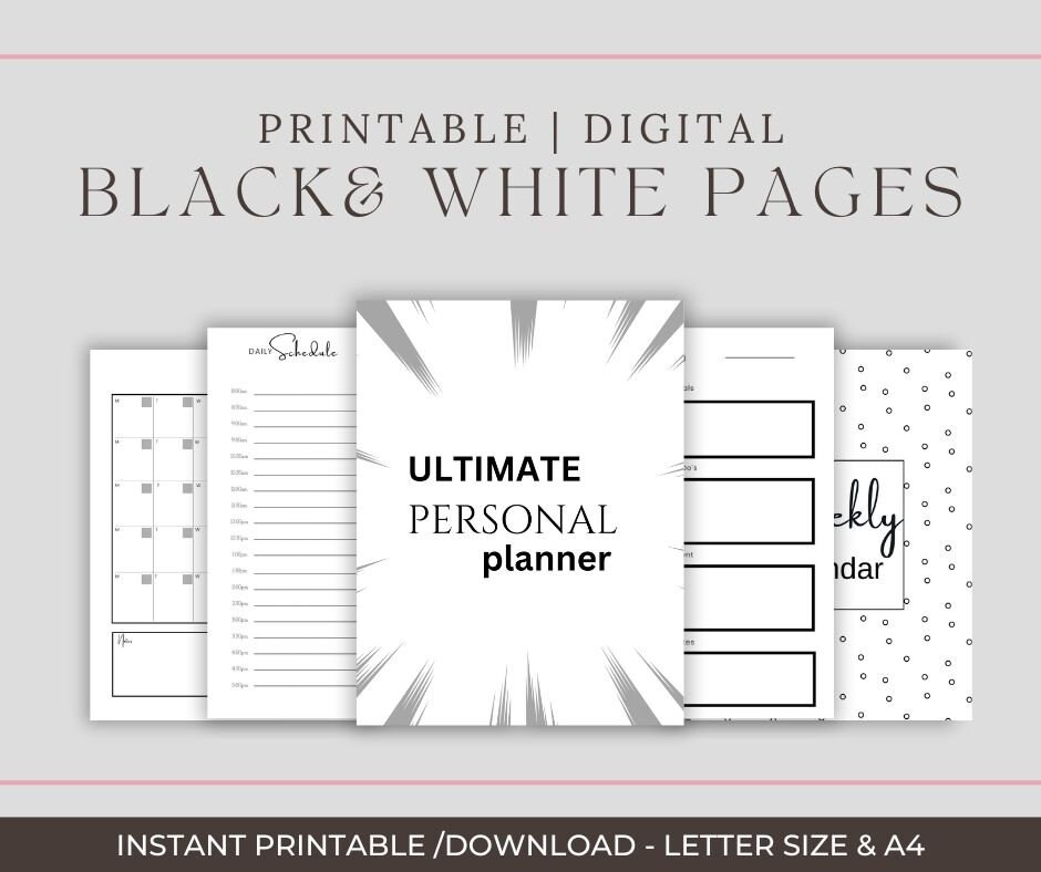 Digital/printable Planner/calendar With Daily, Weekly, Monthly and ...