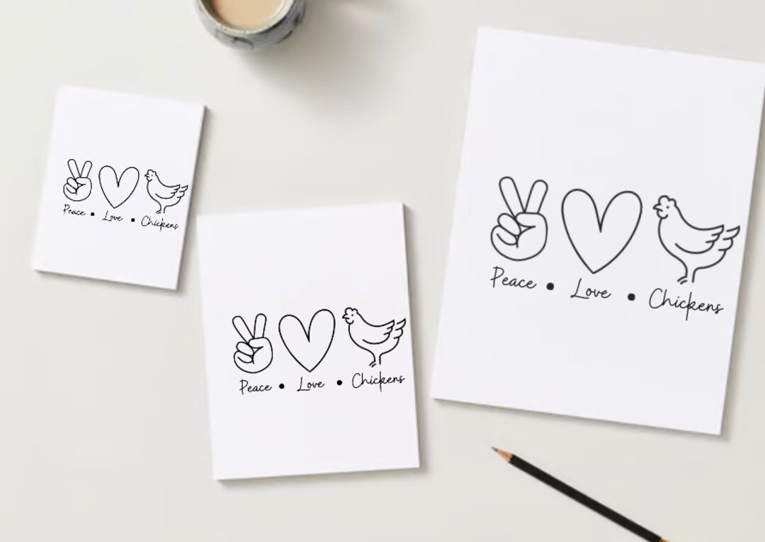 Peace Love Chickens Digital Download - Etsy