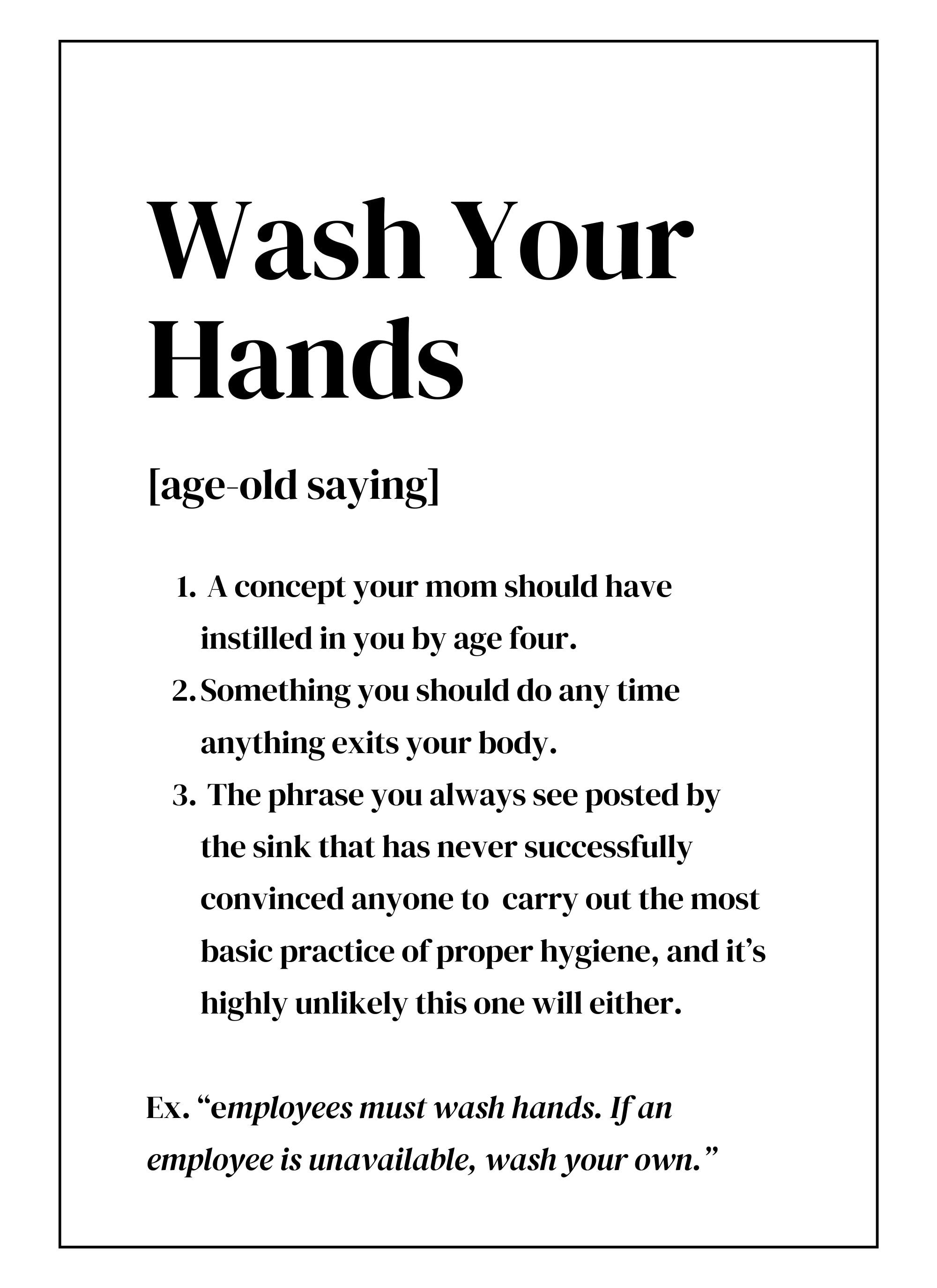 Please Wash Your Hands | Funny Sign for Public Restrooms - Etsy