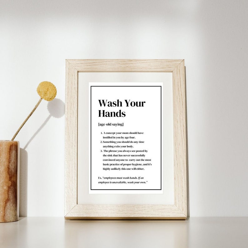 Please Wash Your Hands | Funny Sign for Public Restrooms - Etsy
