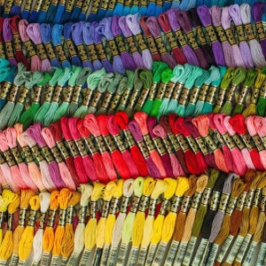 Genuine DMC Floss 501 Colors Complete Set, Mouline Embroidery Thread ...