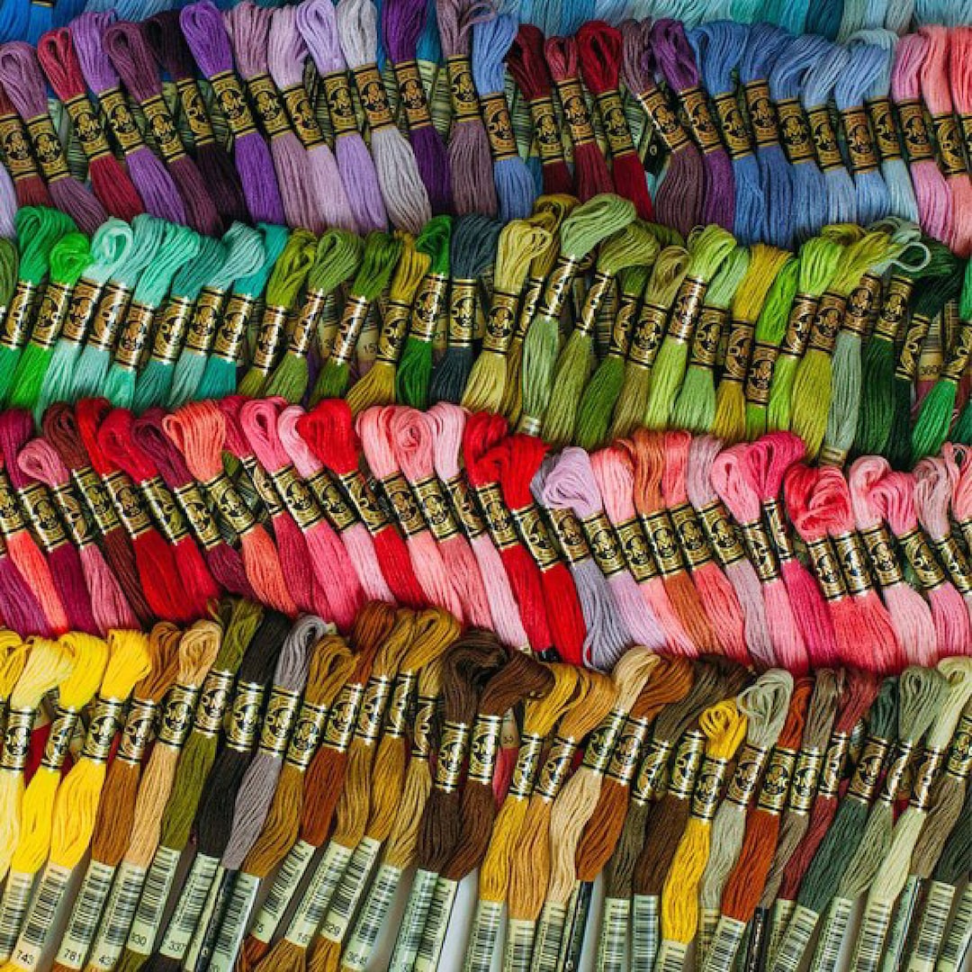 Genuine DMC Floss 501 Colors Complete Set, Mouline Embroidery Thread ...