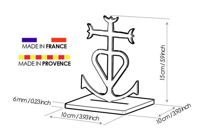 Croix de Camargue en acier - Décoration artisanale faite main - Symbole ...
