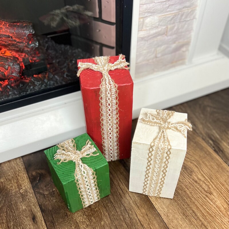 Christmas Wood Blocks - Etsy