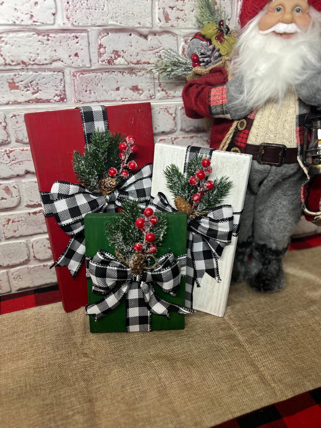 Wood Faux Christmas Presents (mini) Decor Farmhouse - Etsy