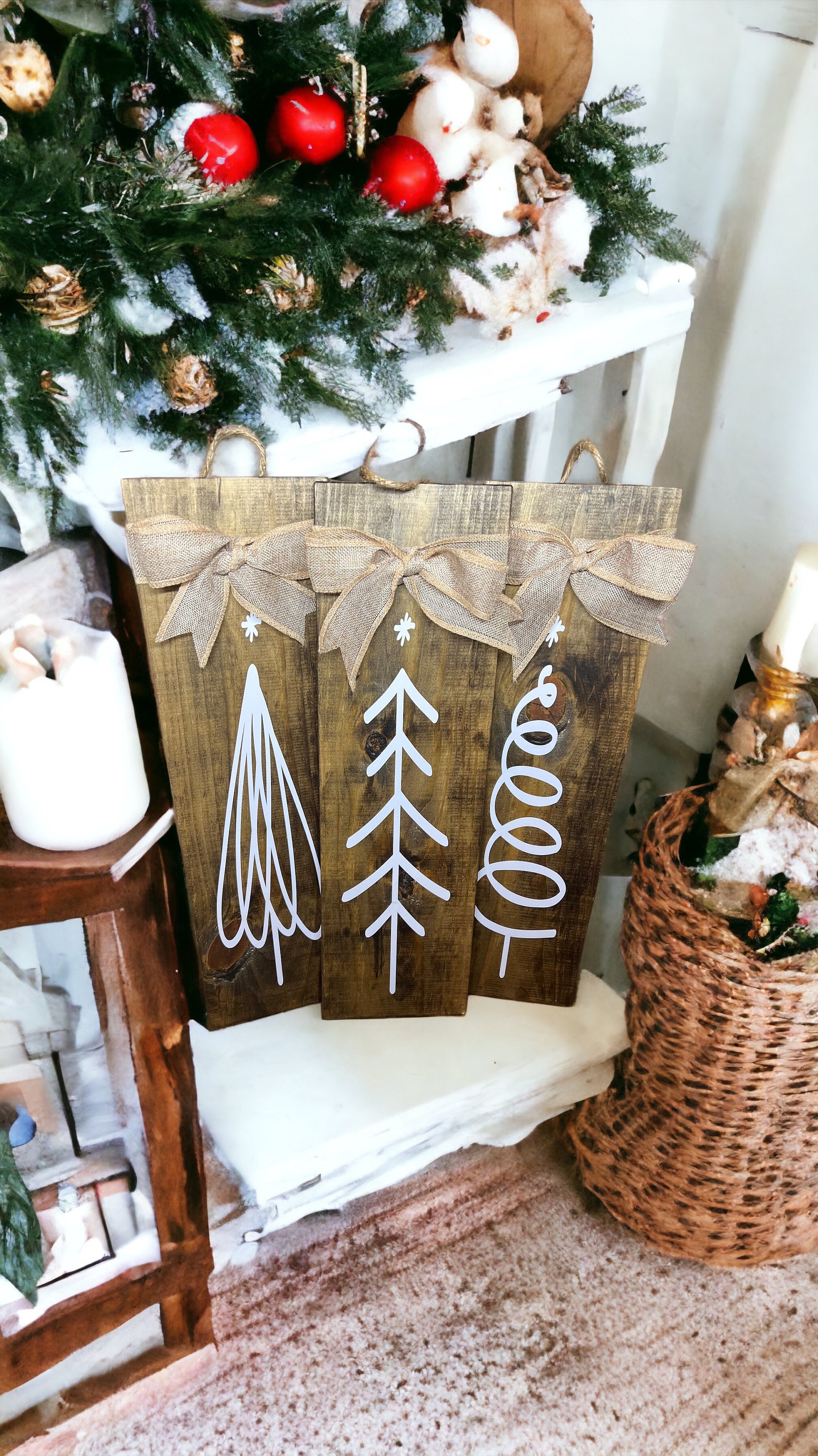 Wood Christmas Tree Sign - Etsy