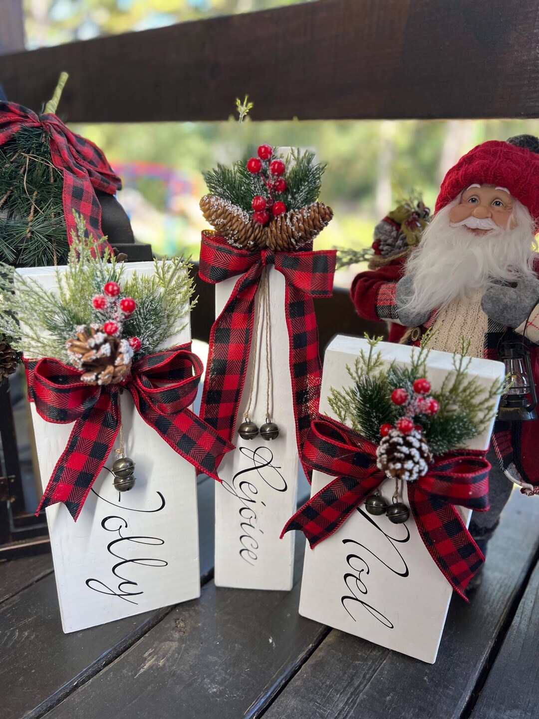 Wood Block Christmas Decor - Etsy