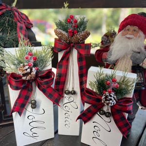 Wood Block Christmas Decor - Etsy