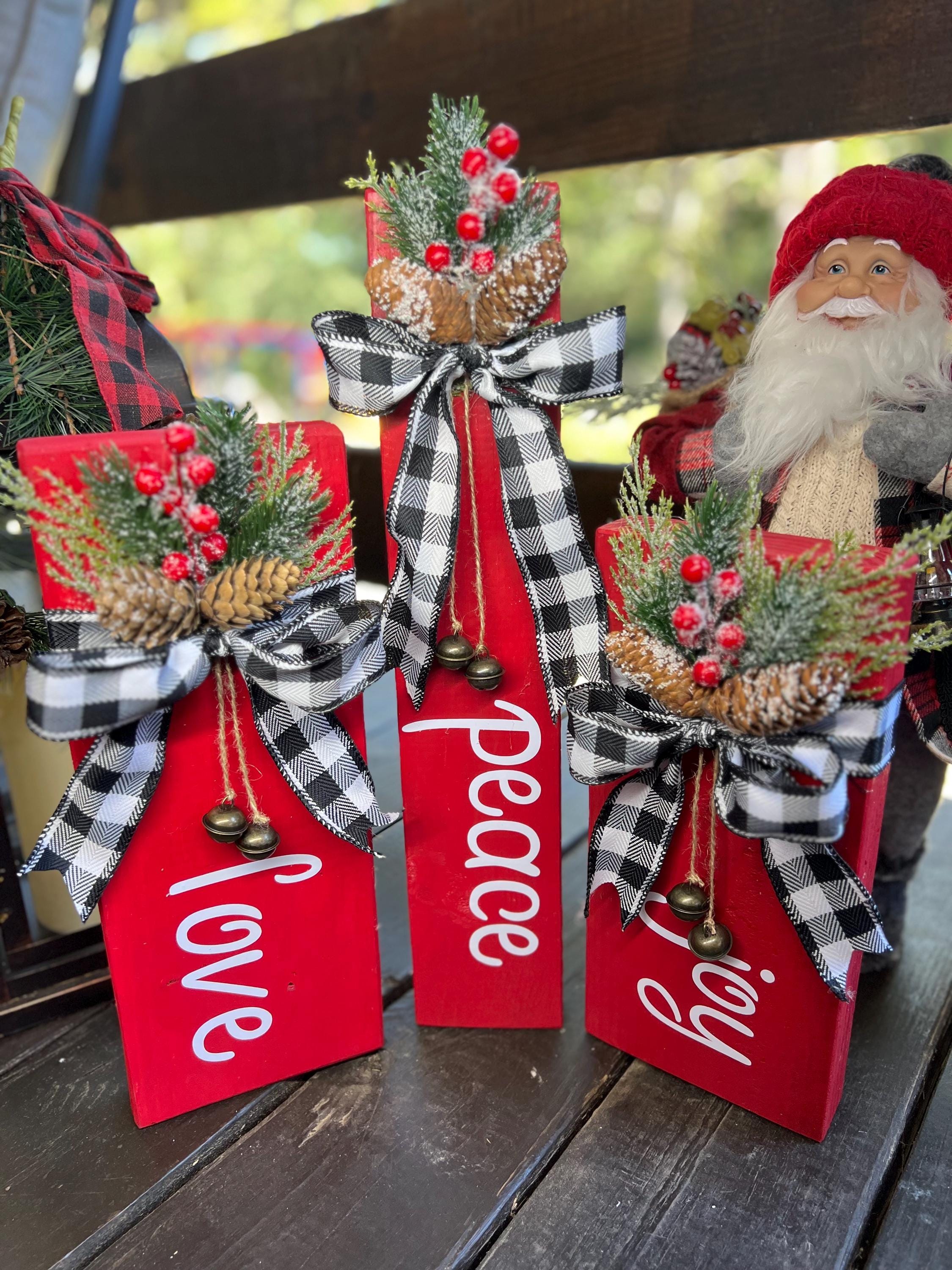 Wood Block Christmas Decor Farmhouse - Etsy