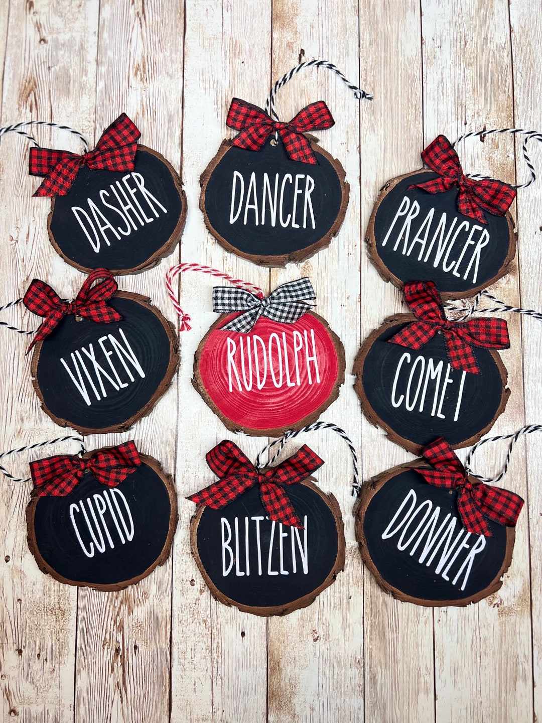 Wood Slice Christmas Ornaments - Etsy