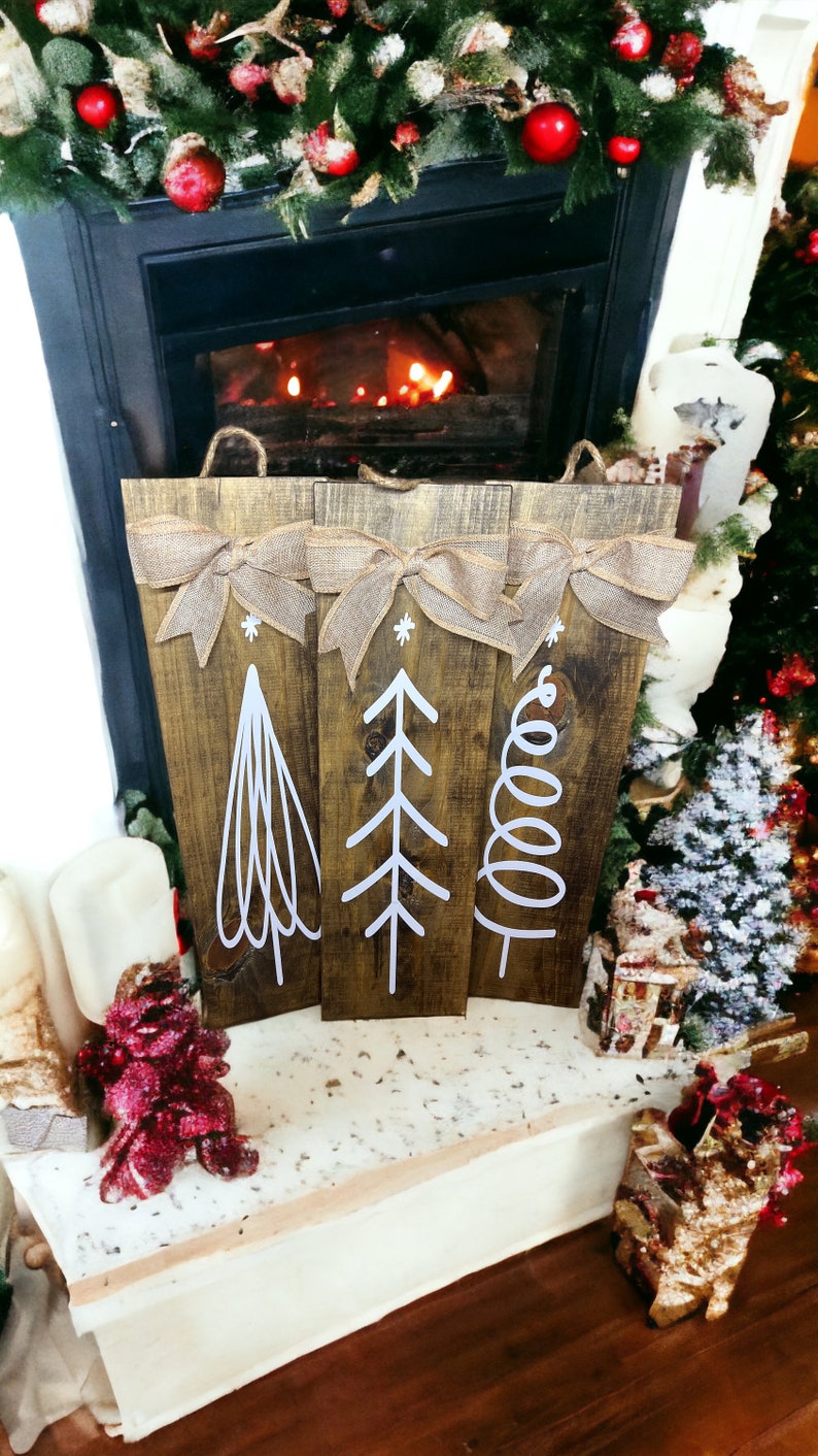 Wood Christmas Tree Sign - Etsy