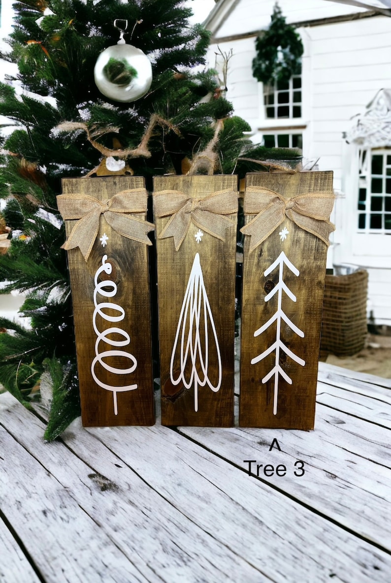 Wood Christmas Tree Sign - Etsy