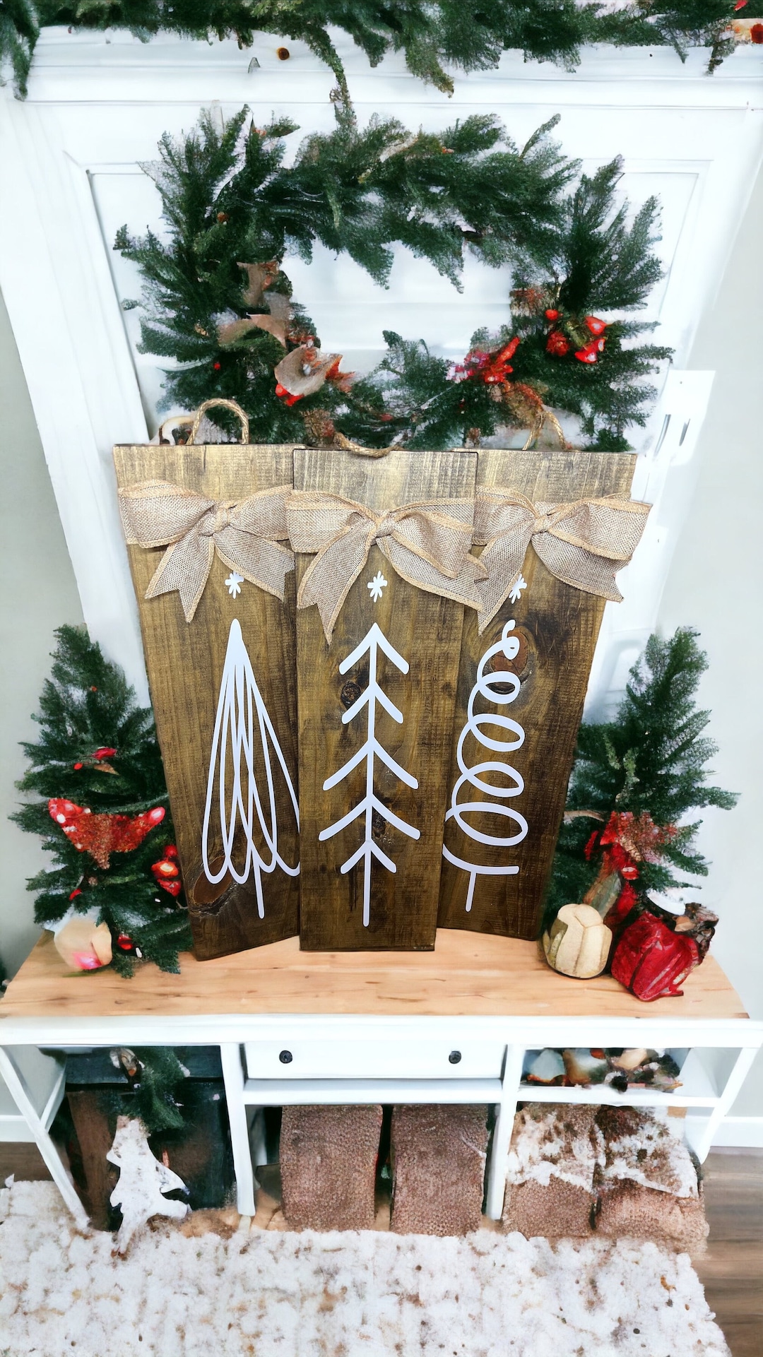 Wood Christmas Tree Sign - Etsy