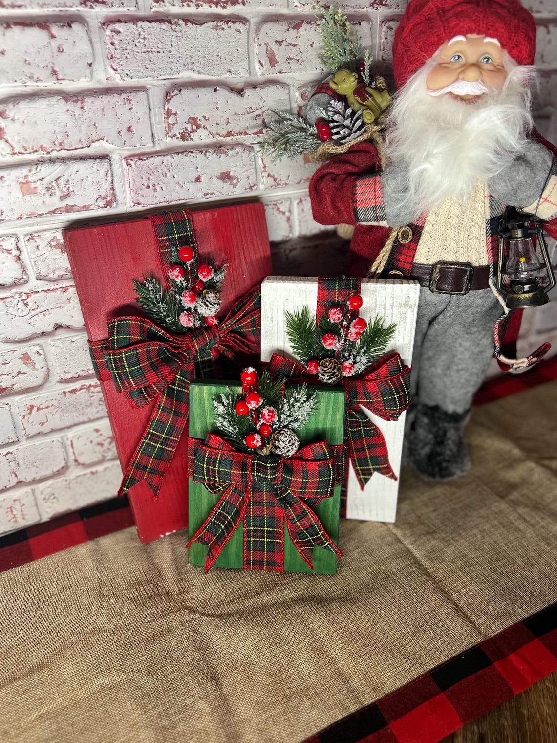 Wood Faux Christmas Presents (mini) Decor Farmhouse - Etsy