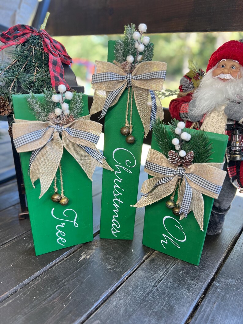 Wood Block Christmas Decor Farmhouse - Etsy