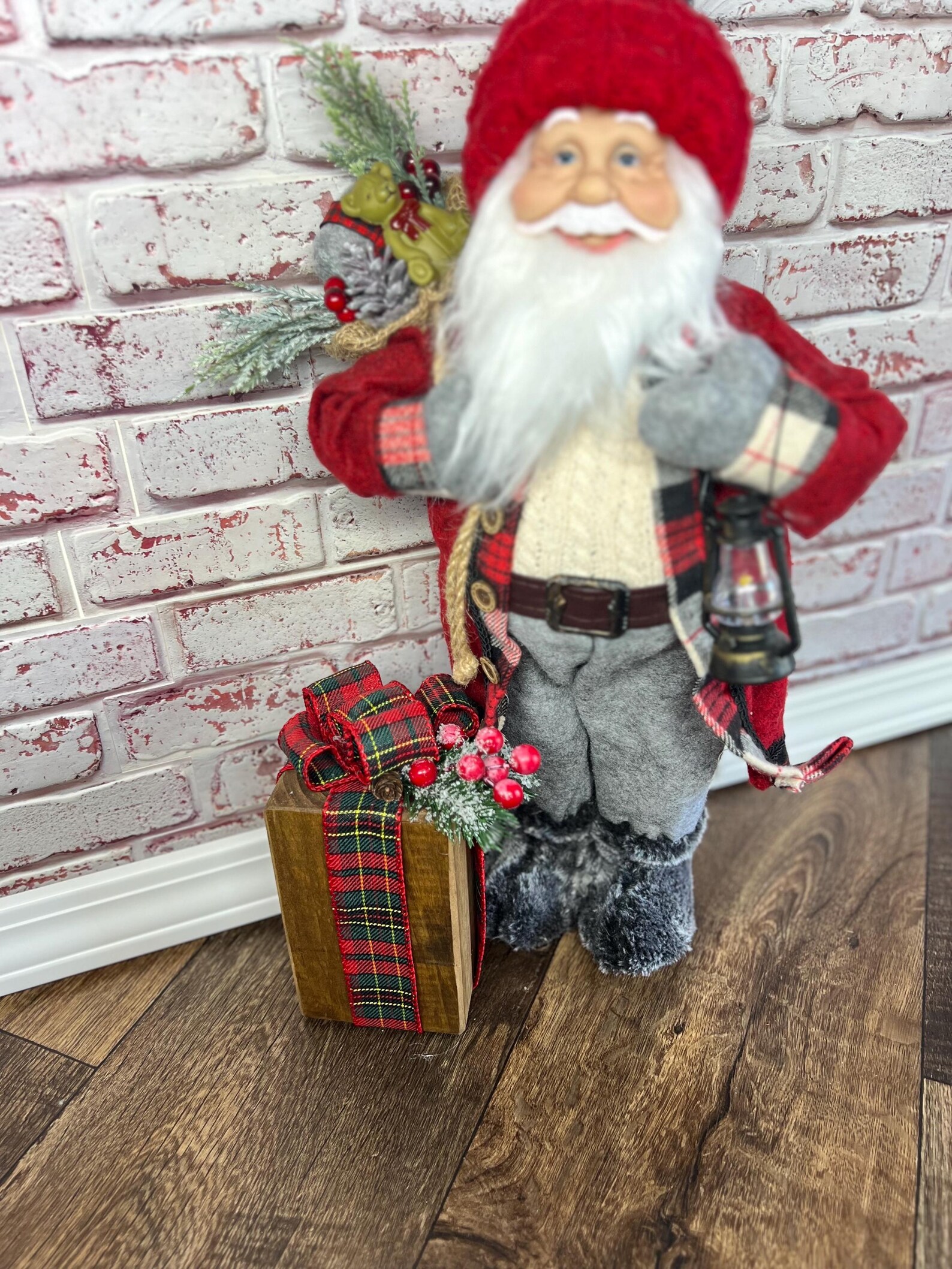 Wood Block Christmas Presents Decor Rustic Farmhouse - Etsy