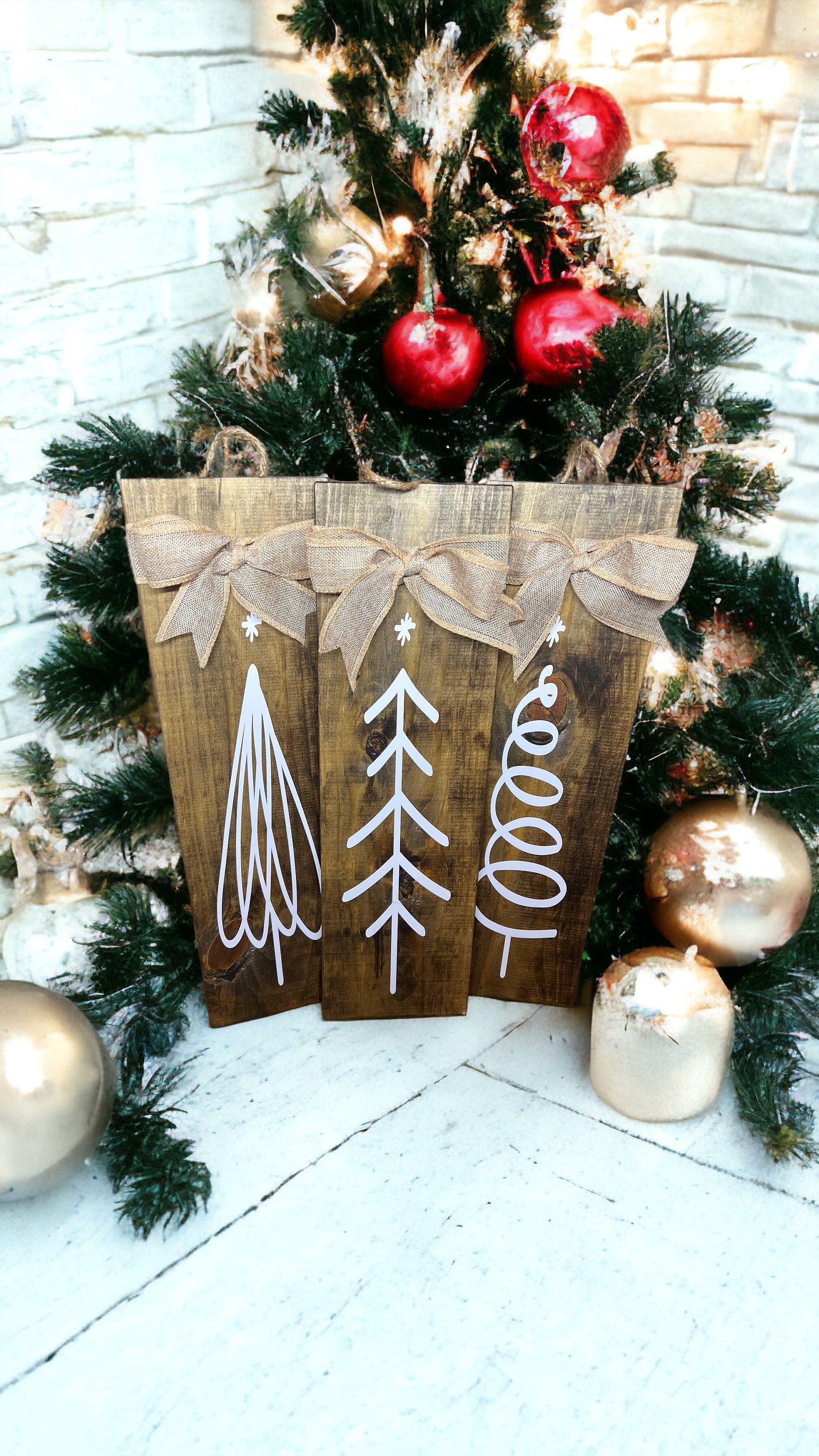 Wood Christmas Tree Sign - Etsy