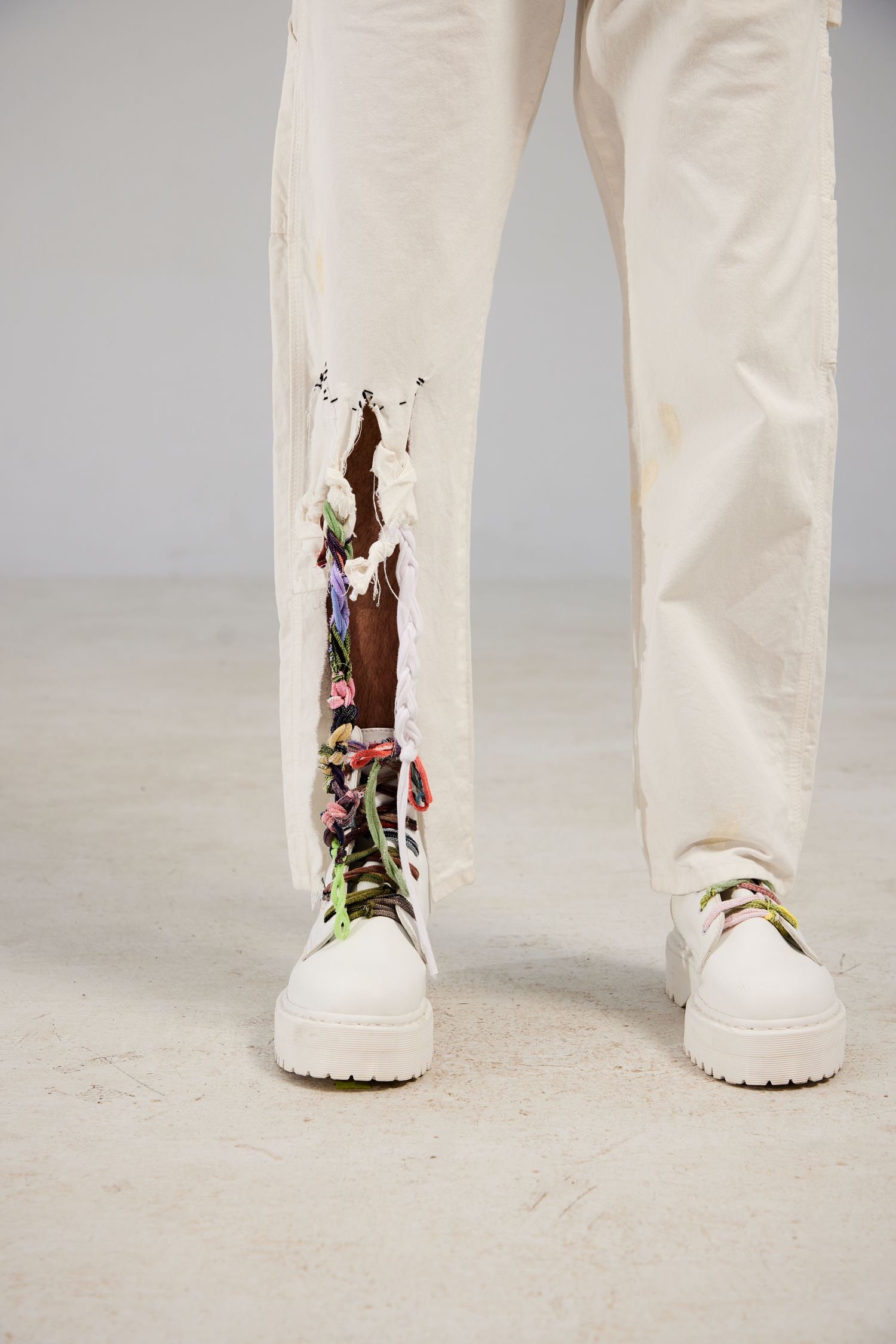 White Dickies Painter's Pant With Woven Leg Cutout 30x32 - Etsy