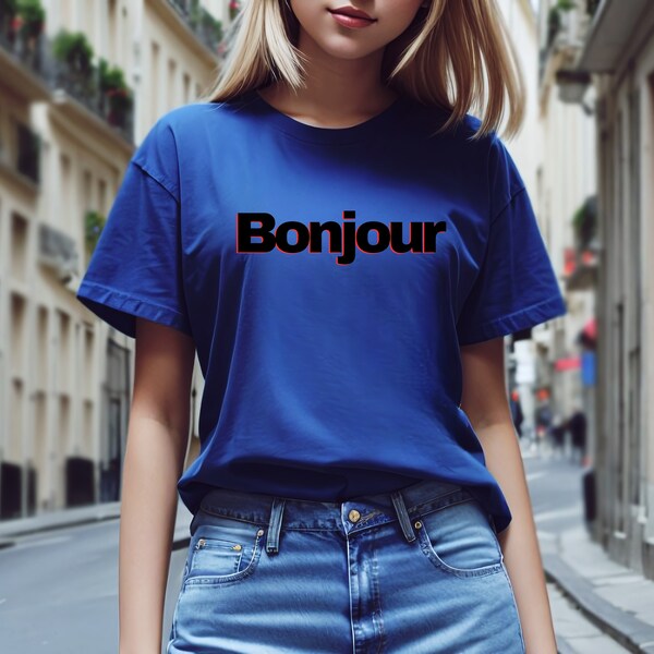 Bonjour Shirt - Etsy