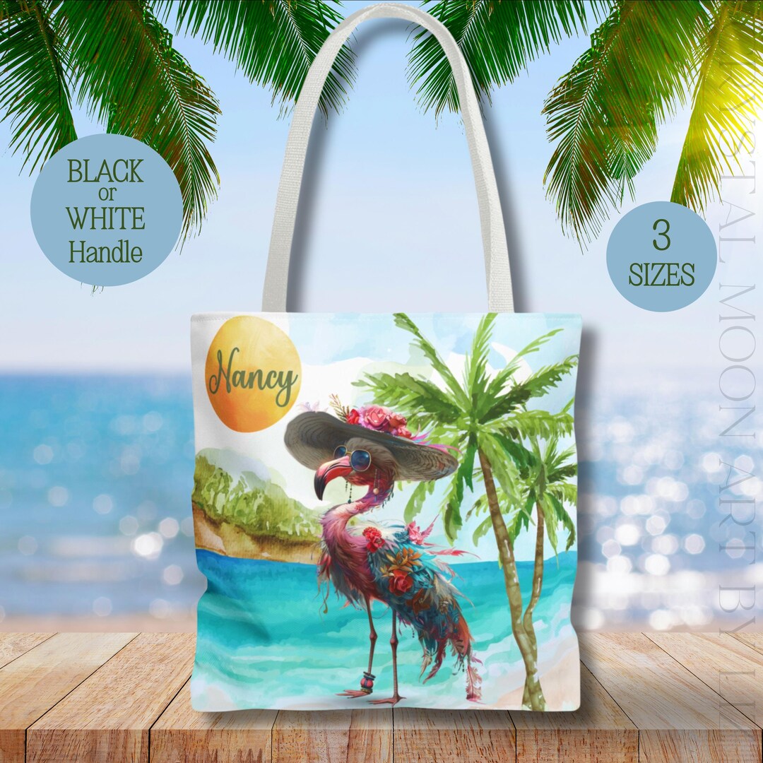 Custom Bougie Retro Flamingo Tote Bag - Unique Gift for Flamingo Lovers ...