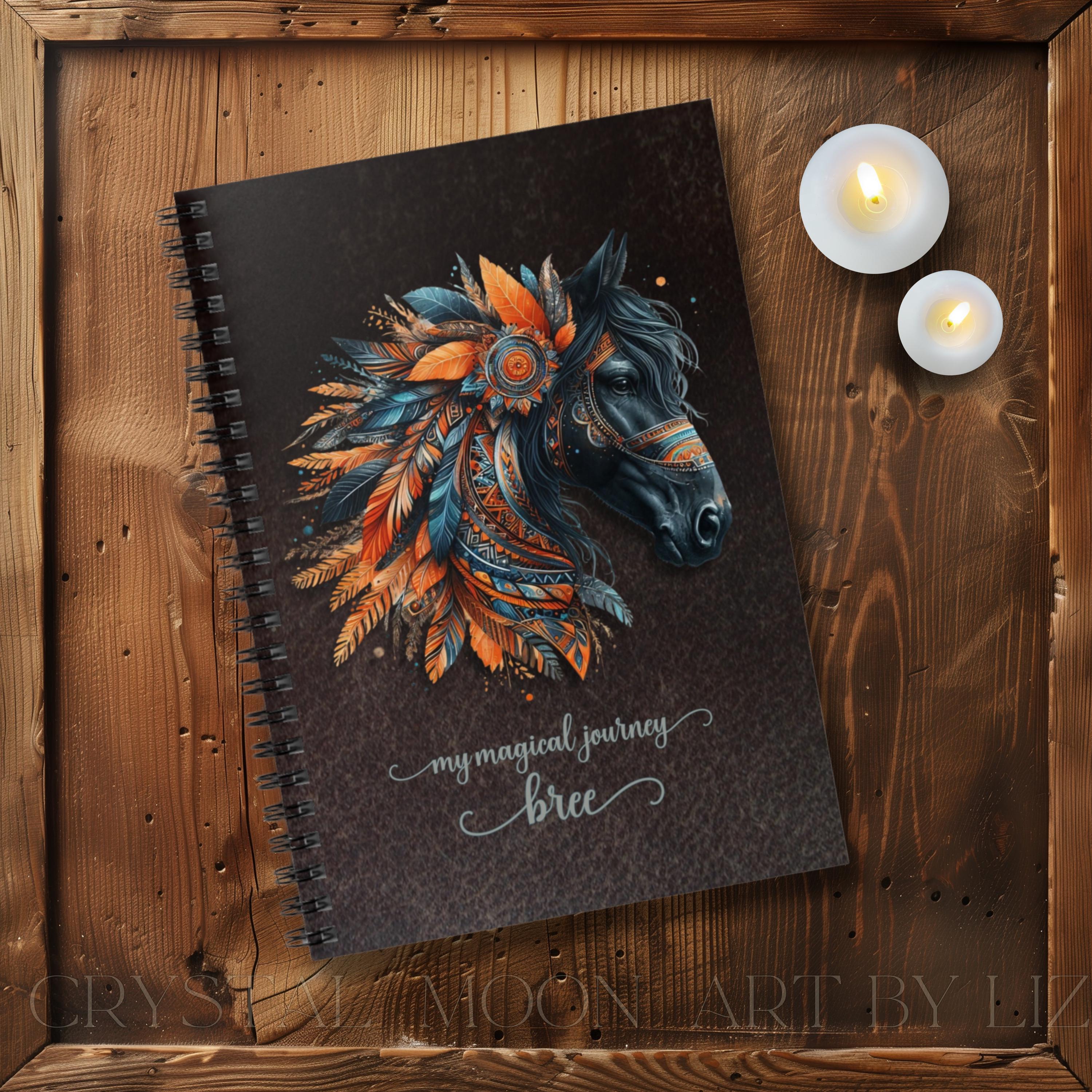 Personalized Boho Horse Spiral Notebook - Ruled Line Journal, Horse ...