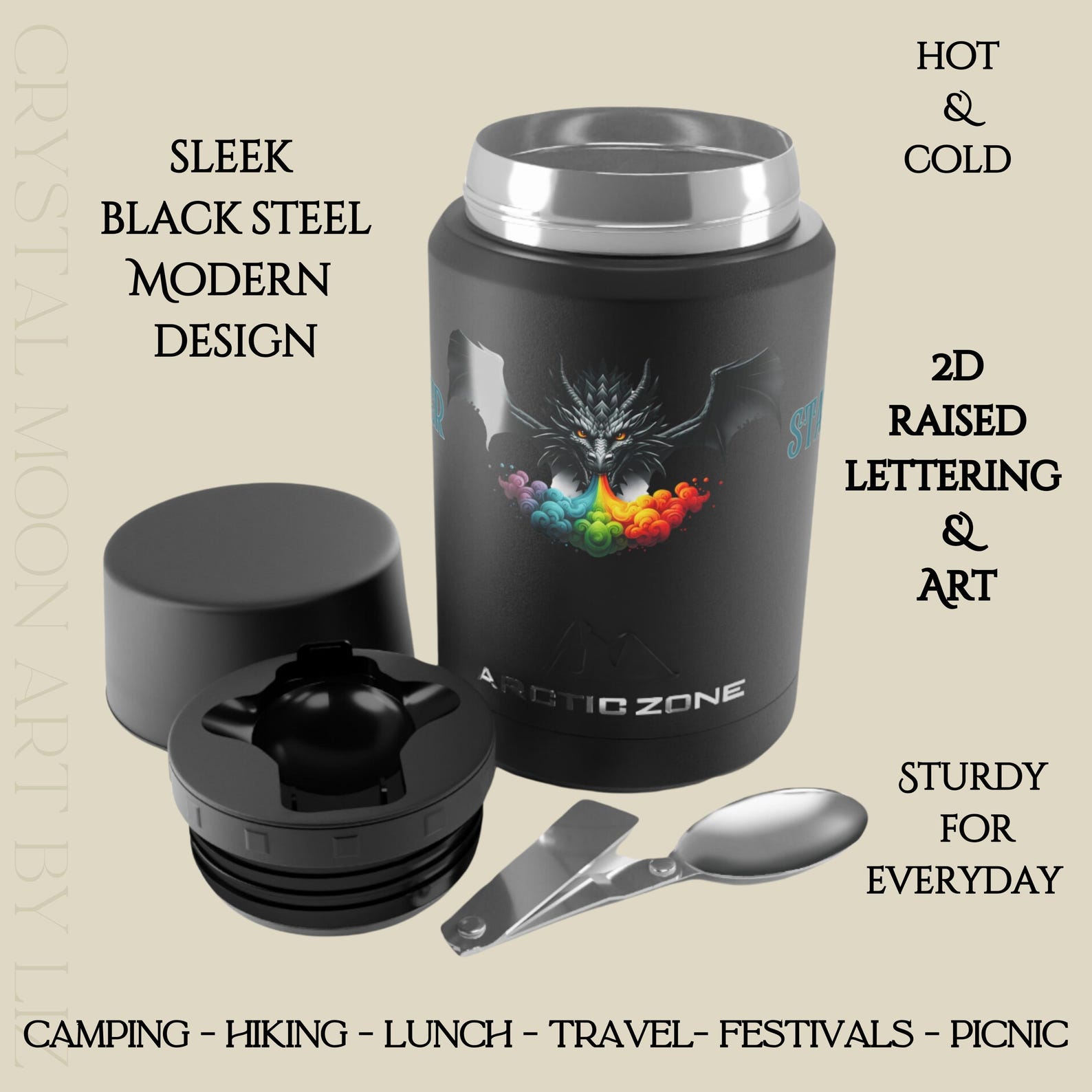 Thermos, Personalized Work Thermos, Fierce Dragon, Insulated Food ...